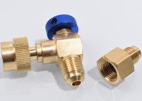 China 90° Brass Refrigerant Safety Valve with Anti-Freeze Grip for R32 R410A for sale