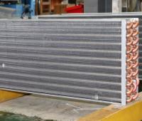China Copper Tube Aluminum Fin Condenser 50mm Tube HVAC Heat Exchanger for sale