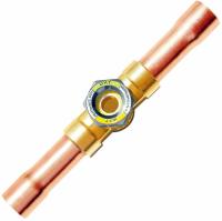 China Copper Sight Glass Indicator with High-Transparency Glass Window and Color-Changing Moisture Indicator for Refrigeration Systems for sale