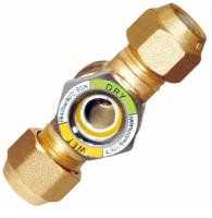China Copper Sight Glass Indicator with High-Transparency Glass Window and Color-Changing Moisture Indicator for Refrigeration Systems for sale