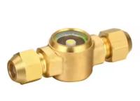 China Copper and Brass Sight Glass Indicator for Heat Exchange and Refrigeration Systems for sale