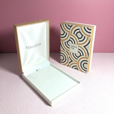 China Manufacture Custom Necklace Hinged Box，printed packaging boxes for sale