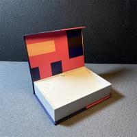 China Geometric Pattern Magnetic Closure Jewelry Box Small Cardboard Ring Boxes For Girls for sale