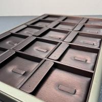 China 355*255*25mm Brown PU Jewelry Trays Displays For Ring Earring Pendant Necklace for sale