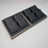China Ring Earring Pendant Necklace Jewelry Trays Displays PU Wooden Jewelry Exhibition Display for sale