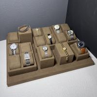 China Coffee Color Luxury Watch Display Rectangle Wood Watch Set Box for sale