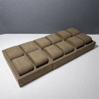 China Coffee Color 12 Slot Microfiber Luxury Watch Display Jewelry Watch Organizer for sale