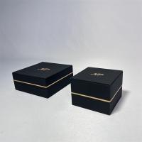 China Natpak Leatherette Paper Jewelry Gift Boxes With Gold Edge for sale