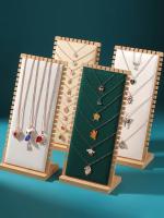 China Wood Color Jewelry Stand Display 90*90*210mm Necklace Tray Display for sale