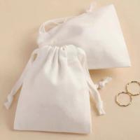 China SMATA Creamy White Drawstring Jewelry Pouch Custom Size Cotton Jewelry Bags for sale