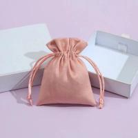 China Candy Color Drawstring Jewelry Pouch Small Velvet Bags For Jewelry for sale