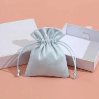 China Candy Color Drawstring Jewelry Pouch Small Velvet Bags For Jewelry for sale