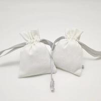 China Gold Foil Drawstring Gift Pouches Shipping Jewelry Packaging Bag With Logo for sale