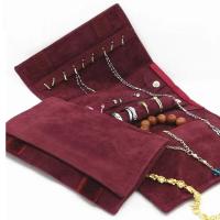 China Custom Size PU Travel Jewelry Organizer Roll 8.1''*0.8''*5.9'' for sale