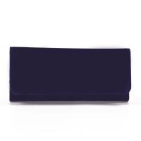 China Midnight Blue Heavy Suede Jewelry Roll Organizer Jewelry Roll For Necklaces for sale