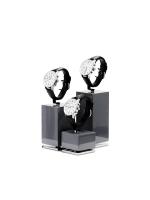 China High End Creative Grey Luxury Watch Display Plastic Metal Watch Holder Stand for sale