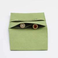 China Necklace Stylish Velvet Custom Envelope Packaging Suede Microfiber Jewelry Bag for sale