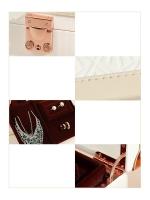 China Luxury Jewelry Display Box With Mirror , Multifunction Jewelry Box For Women for sale