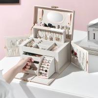 China White Fashion Jewelry Box Display Cases Multipurpose Jewellery Showcase Box for sale