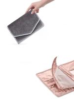 China SMATA Portable Travel Jewelry Organizer Roll High End Velvet Jewelry Roll for sale