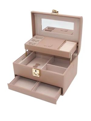 China Custom Logo Lotus Root Pink Color Jewelry Cases For Women for sale