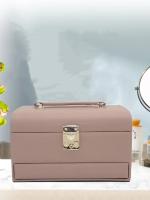 China Custom Logo Lotus Root Pink Color Jewelry Cases For Women for sale