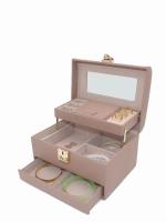 China Custom Logo Lotus Root Pink Color Jewelry Cases For Women for sale