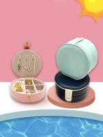 China Round Jewelry Storage Display Portable Jewelry Cases For Shows for sale