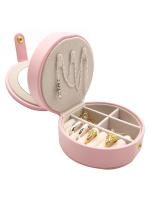China Round Jewelry Storage Display Portable Jewelry Cases For Shows for sale