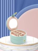 China Round Jewelry Storage Display Portable Jewelry Cases For Shows for sale