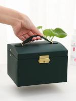 China OEM Classic Elegant Jewelry Box Organizer Leatherette Small Travel Jewelry Case for sale