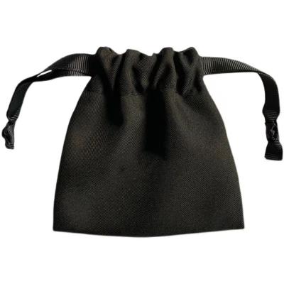 China Custom Logo Drawstring Jewelry Pouch Cotton Jewelry Pouch With Grosgrain Ribbon for sale