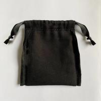 China Custom Logo Drawstring Jewelry Pouch Cotton Jewelry Pouch With Grosgrain Ribbon for sale