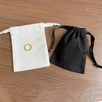 China OEM CMYK Print Drawstring Jewelry Pouch With Cotton Ribbon for sale