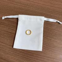 China OEM CMYK Print Drawstring Jewelry Pouch With Cotton Ribbon for sale