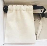 China Screen Printing Drawstring Jewelry Pouch White Cotton Jewelry Pouch For Watches for sale