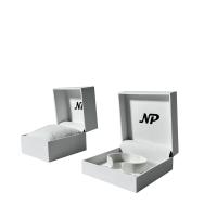 China White Classic Luxury Jewelry Packaging Boxes Simplicity Ring Boxes For Wedding for sale