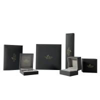 China Custom leatherette paper jewelry packaging box for sale