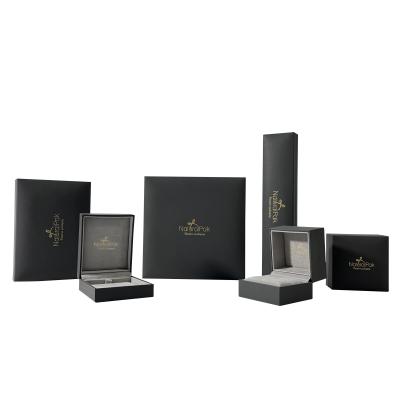 China Custom leatherette paper jewelry packaging box for sale