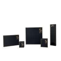 China Soft Leatherette Paper Luxury Jewelry Packaging Boxes Chinese Font Logo Jewelry Box for sale
