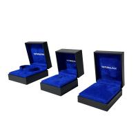 China Navy Luxury Jewelry Packaging Boxes Two Shades Blue Medium Size Gift Boxes With Lids for sale