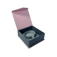 China Pink Magnetic Closure Jewelry Box Wrapover Cardboard Box With Magnetic Closure for sale