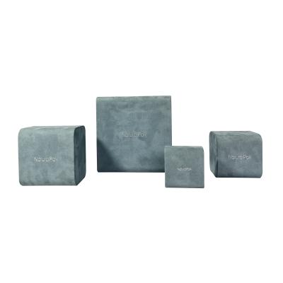 China High End Blue Microfiber Luxury Jewelry Packaging Boxes Opaque Square Watch Gift Boxes for sale
