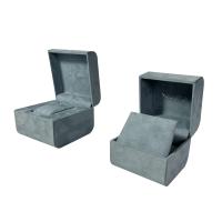 China High End Blue Microfiber Luxury Jewelry Packaging Boxes Opaque Square Watch Gift Boxes for sale