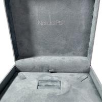 China High End Blue Microfiber Luxury Jewelry Packaging Boxes Opaque Square Watch Gift Boxes for sale