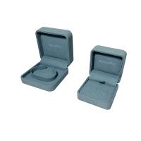 China Romantic Microfiber Luxury Presentation Boxes Small Velvet Engagement Ring Jewelry Box for sale