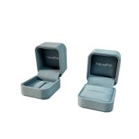 China Romantic Microfiber Luxury Presentation Boxes Small Velvet Engagement Ring Jewelry Box for sale