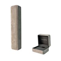 China Wholesale Round corner Velvet Jewelry Box Luxury Earring Bracelet Necklace Ring Box Jewelry Packaging Box for sale