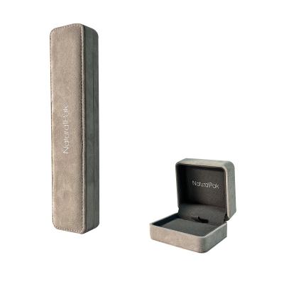 China Wholesale Round corner Velvet Jewelry Box Luxury Earring Bracelet Necklace Ring Box Jewelry Packaging Box for sale