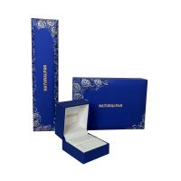 China Custom paper with gold foil logo jewelry packaging box for sale